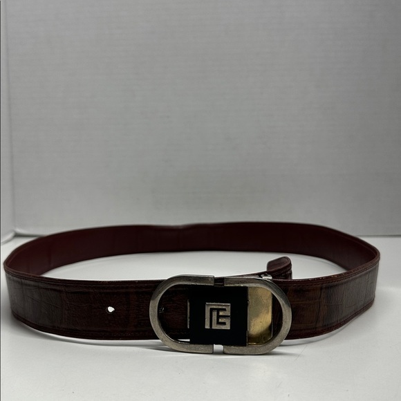 Balmain | Accessories | Vintage Balmain Logo Belt Faux Snake Skin ...